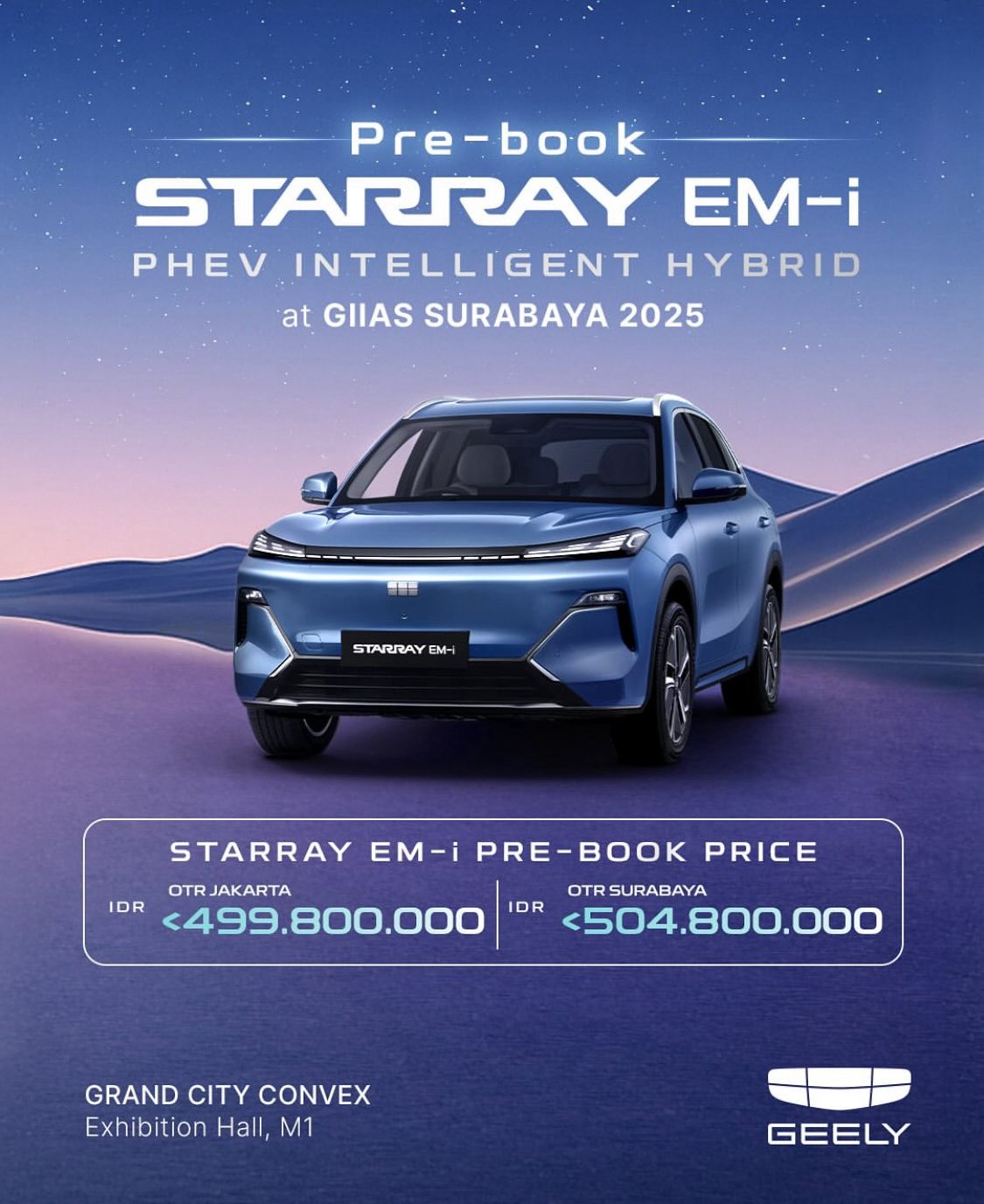PREE BOOK GEELY STARRAY EM-i JAKARTA
